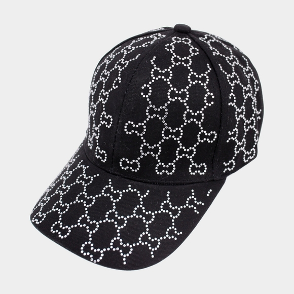 iFashionBox | Accessories | Black Silver Rhinestone Crystal Baseball ...